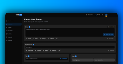 Suno AI Prompt Generator Dashboard | FITS